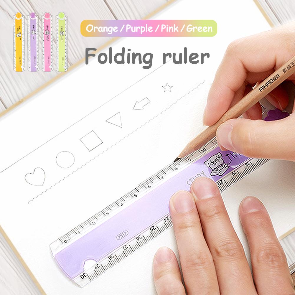 Colorful Folding Ruler Cute Geometry 30CM Foldable... – Vicedeal