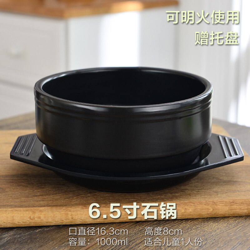 Korean stone pot with tray fish stone bowl stone p... – Vicedeal