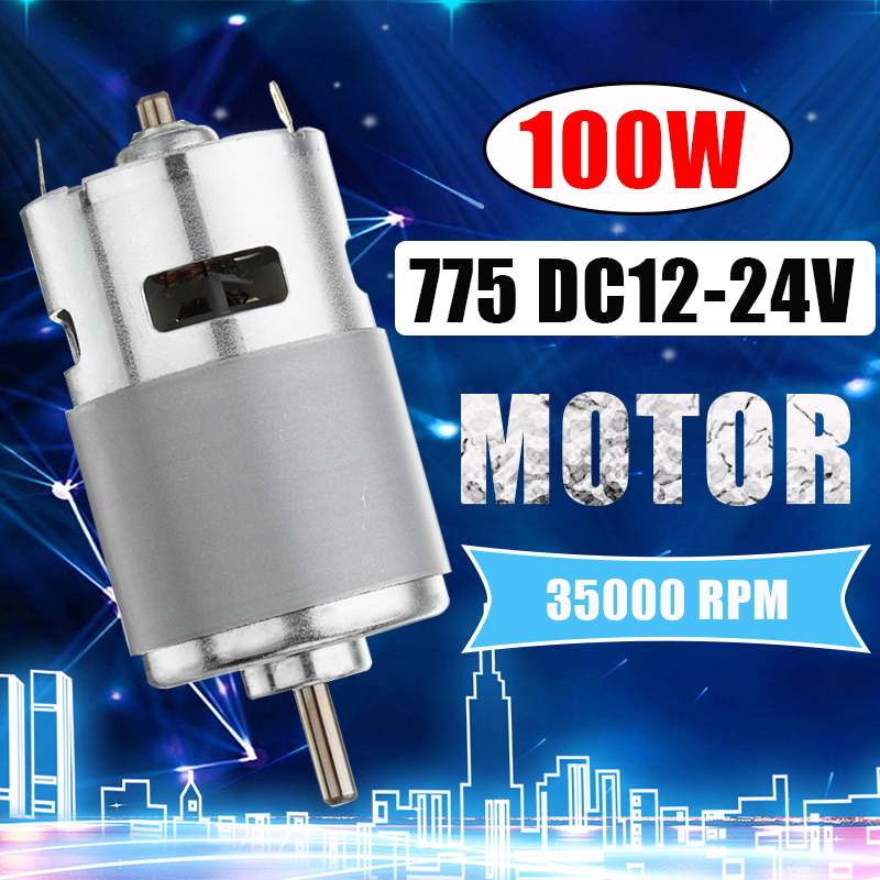 775 DC Motor Max 35000 RPM DC 12V-24V Ball Bearing... – Grandado 775 DC Motor Max 35000 RPM DC 12V-24V Ball Bearing... – Grandado