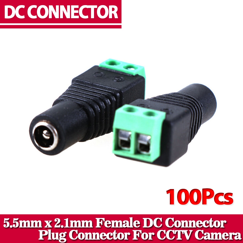 Conector hembra DC 100/5,5mm CCTV UTP DC, Cable ad... – Grandado
