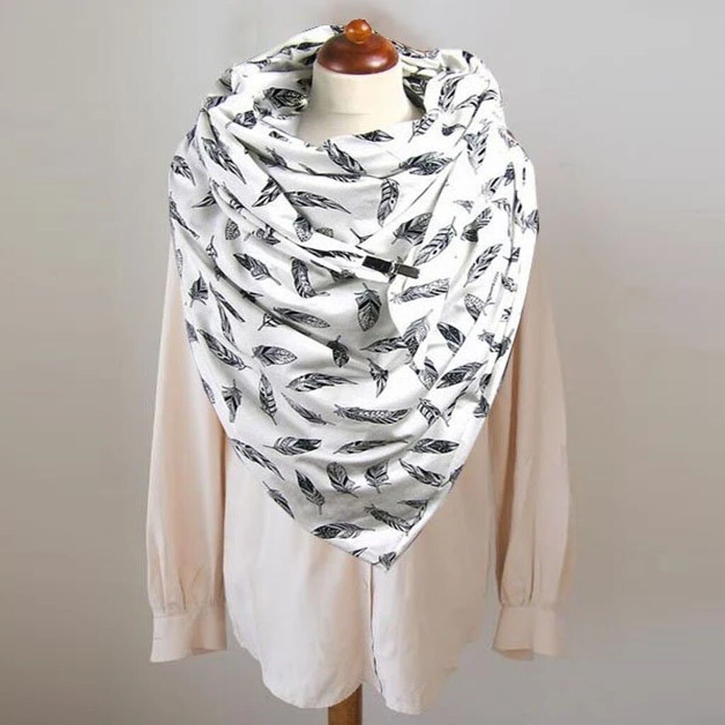 @ Foulard Femme Women Soild Dot Printing Button So... – Grandado