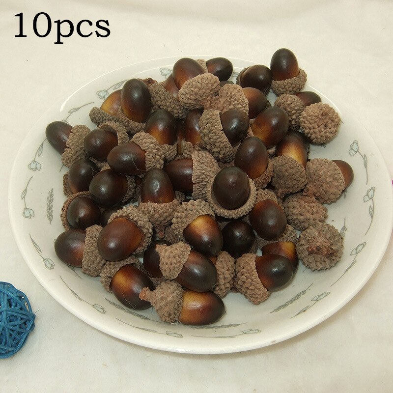 10Pcs Simulation Mini Acorn Oak Nut Artificial Fru... – Grandado