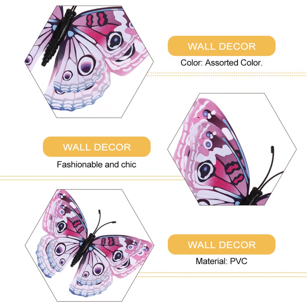 24Pcs 3D Wall Sticker Butterflies Stickers Decorat... – Grandado