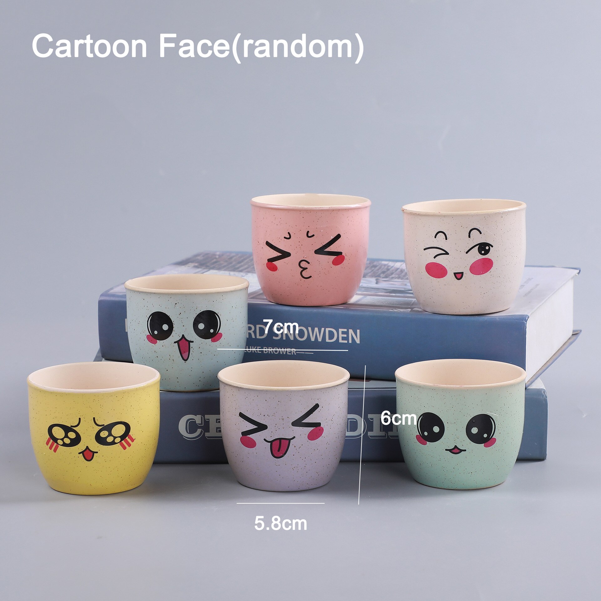 Ansikte keramik blomkruka tecknad multifunktion ru... – Grandado