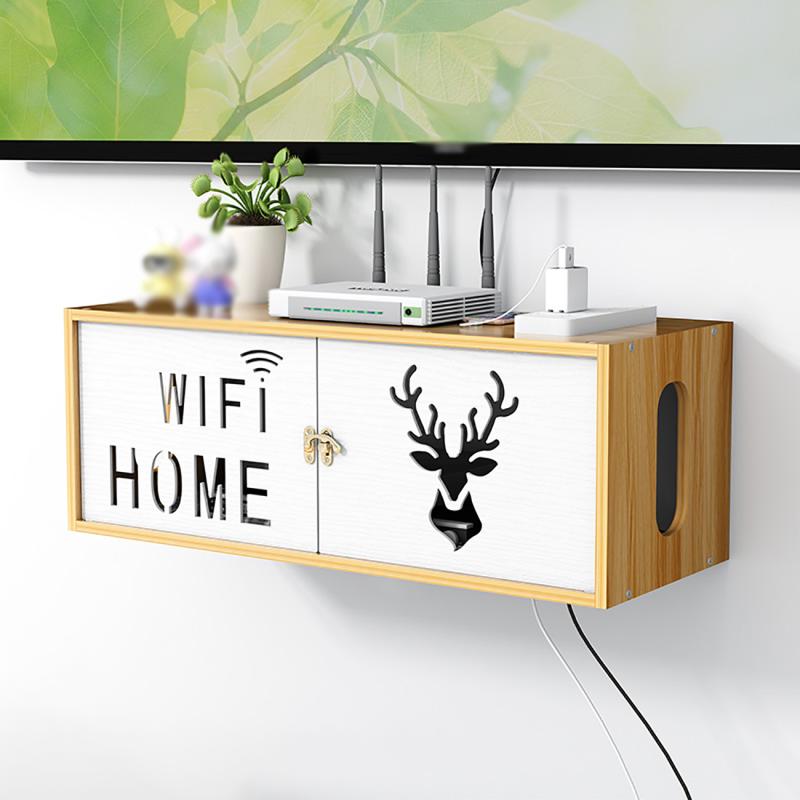 Punch Free Wifi Wireless Router Storage Box Wall M Vicedeal