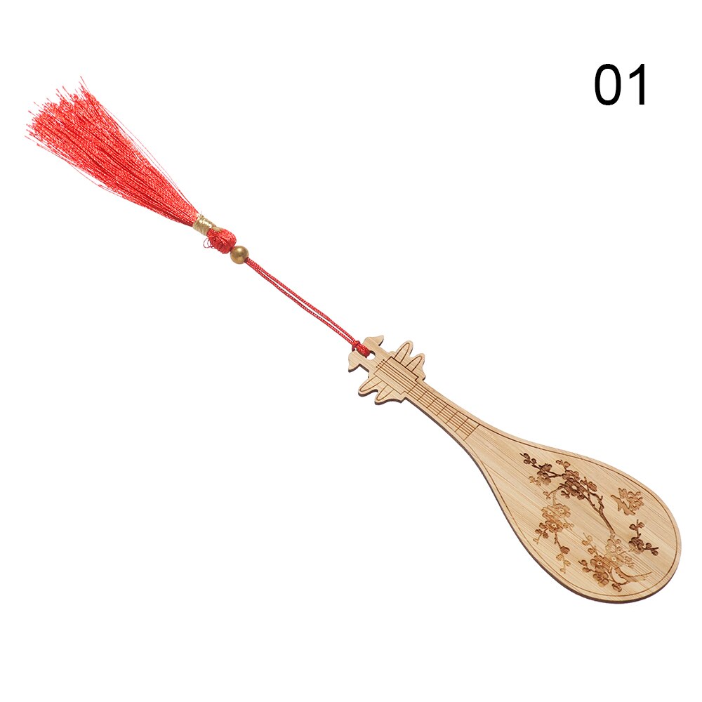 Retro Chinese Lute Shape Bookmarks Lute Plum Orchi... – Vicedeal