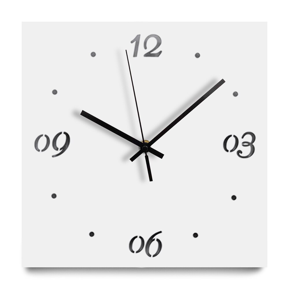 Decorative Large Wooden Wall Clock Modern Square S... – Grandado