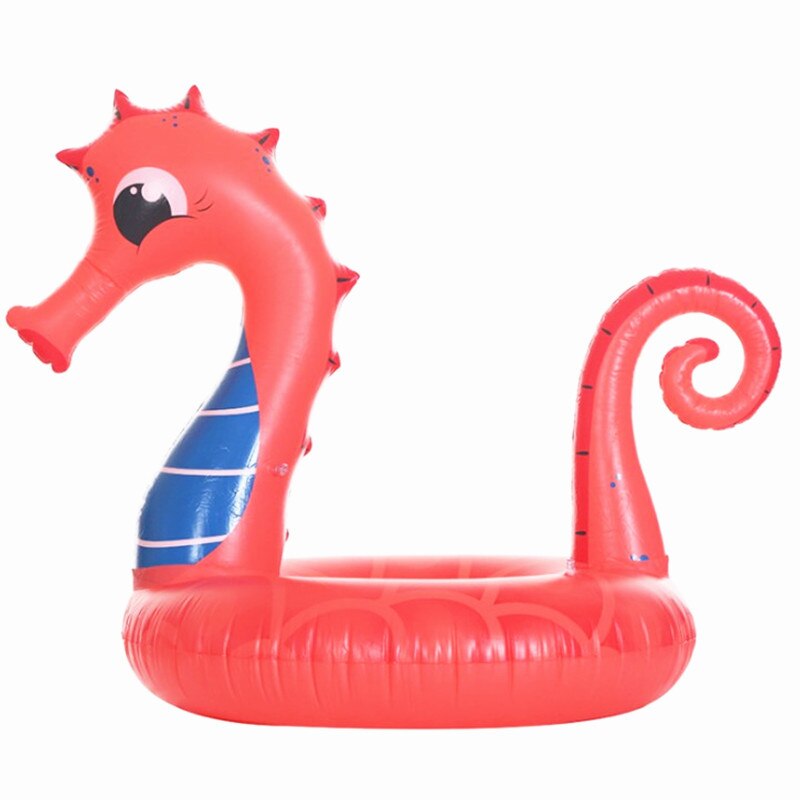 Inflatable Hippocampus Pool Float Inflatable Red S... – Grandado
