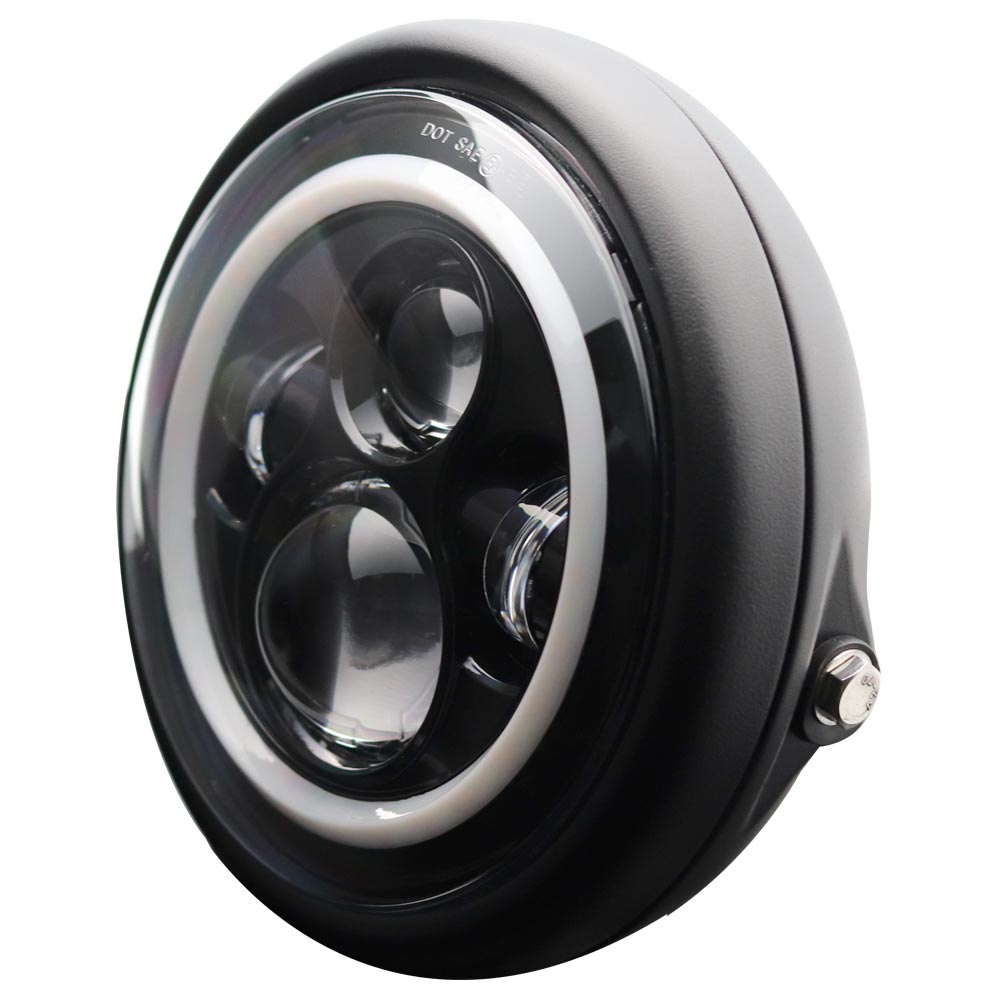 7.5 Inch Cafe Racer Led Motorfiets Koplamp Angel E... – Vicedeal