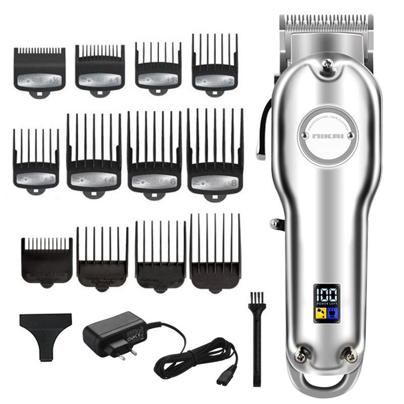 cordless LCD hair trimmer electric metal housing f... – Grandado