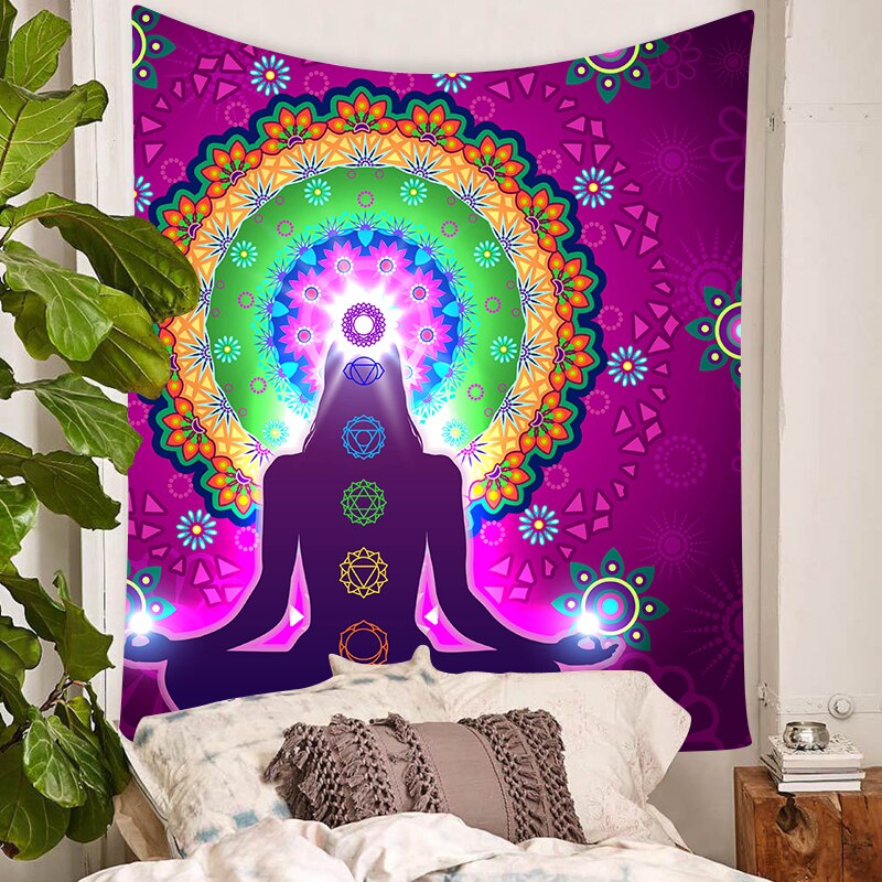 Simsant Psychedelic Chakra Tapestry Yoga Meditatio... – Vicedeal