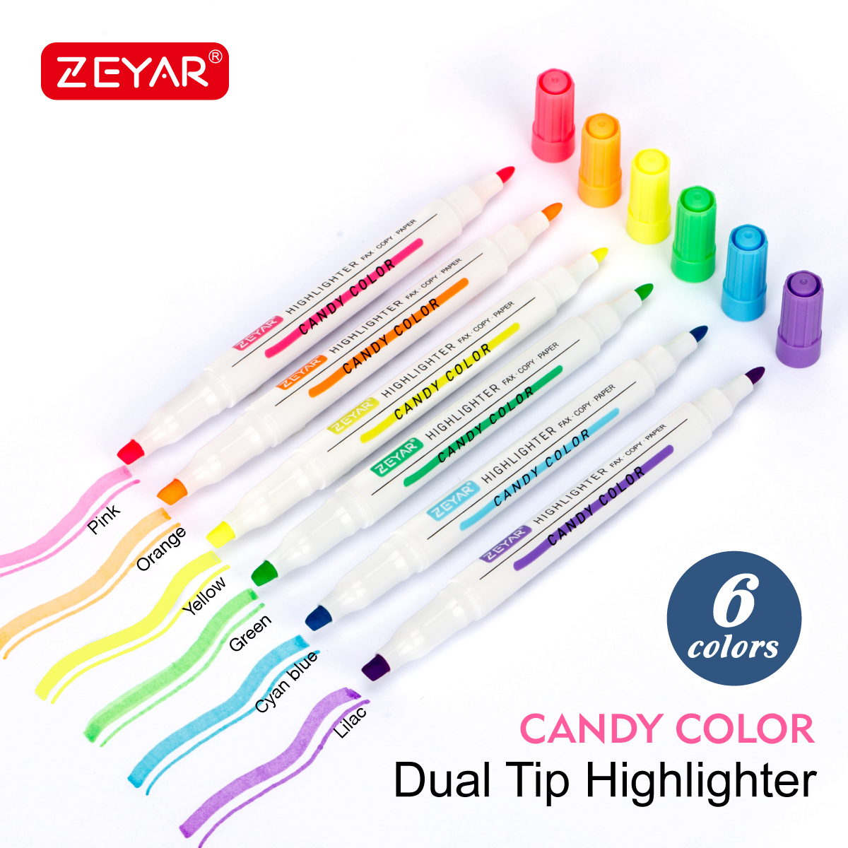Highlighter Pen Double Head 6 Colors Marker Pen He... – Grandado