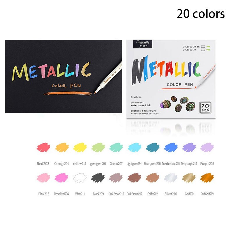 20 Colors Premium Acrylic Pens Marker Pens Paint P... – Grandado