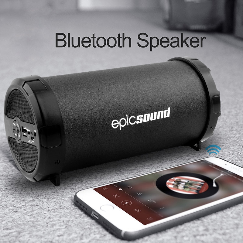 Heavy Bass Wireless Bluetooth Speaker Barrel Card ... – Vicedeal