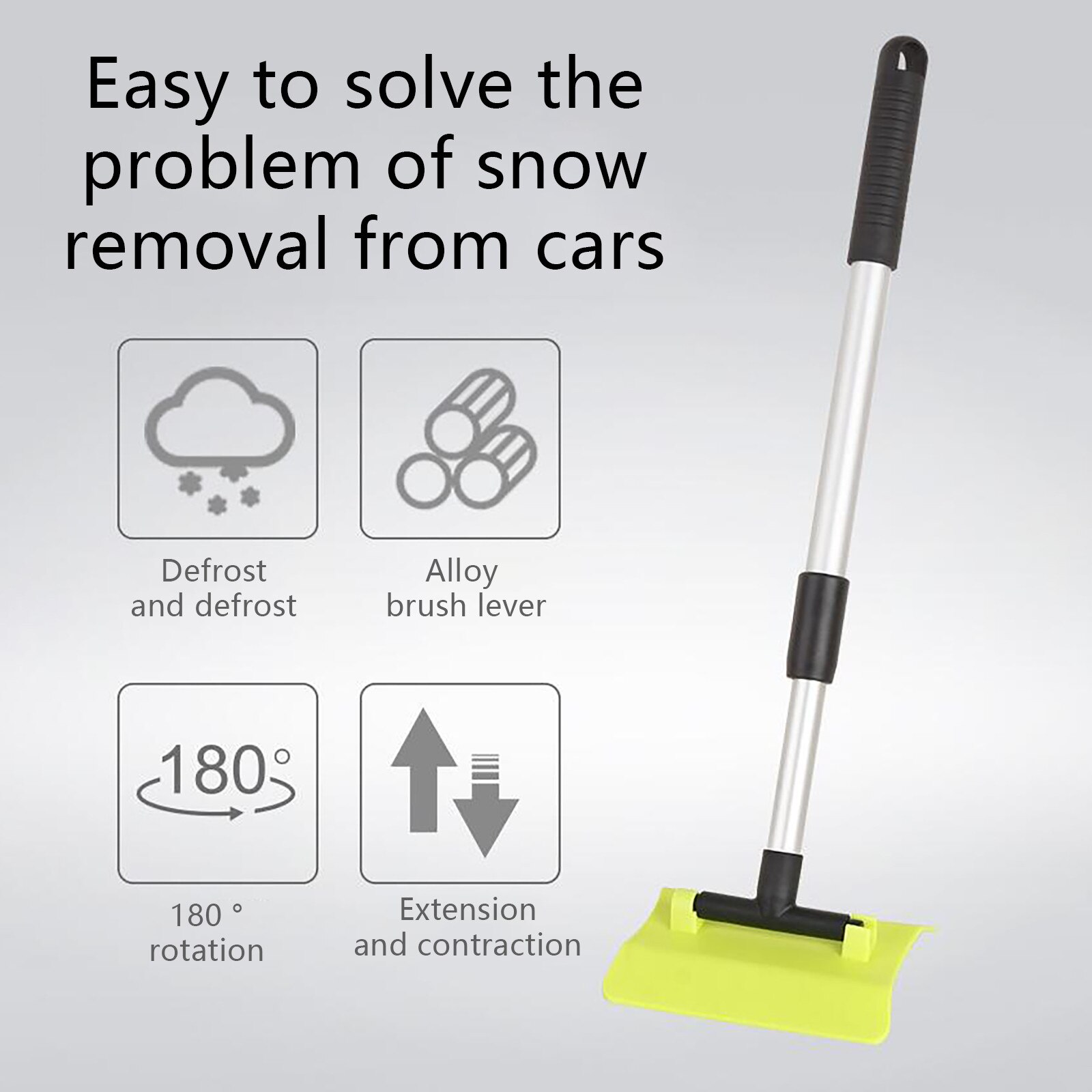 Aluminum Telescopic Ice Scraper Snow Shovel Deicin... – Grandado