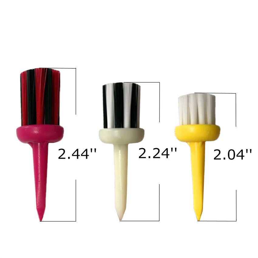3 Pc Unbreakable Golf Brush Tees Plastic 2.0 2.2 2... – Vicedeal