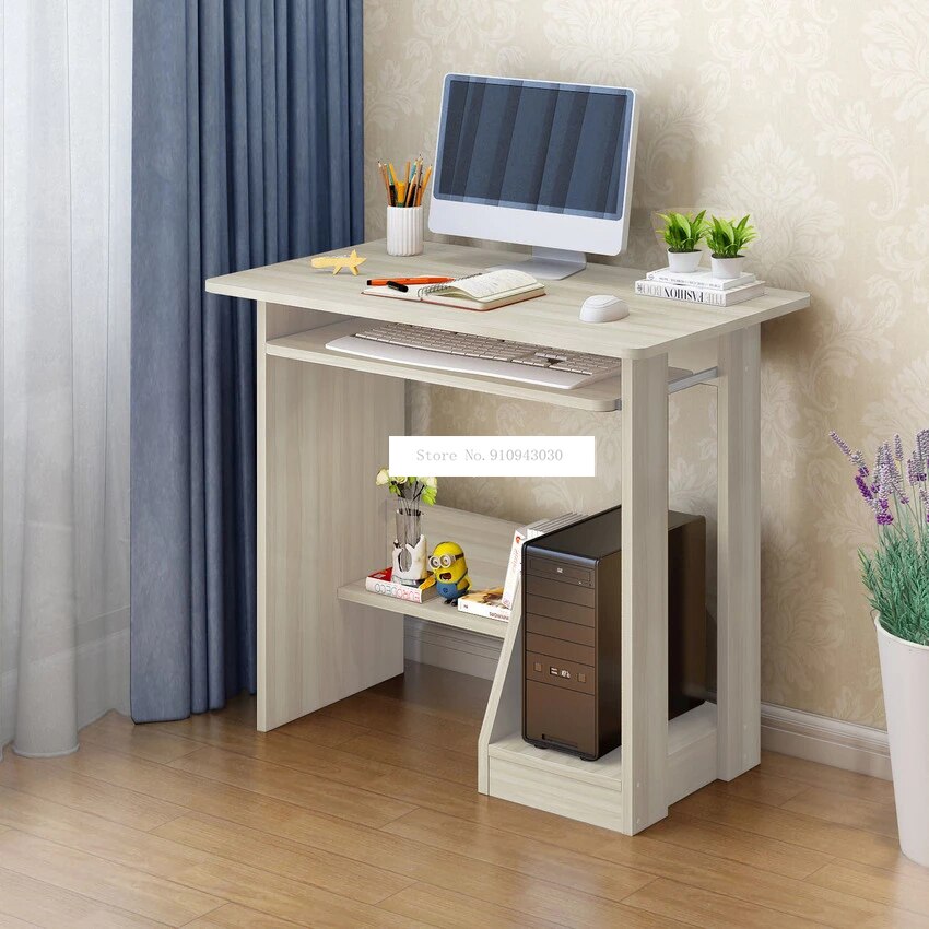 Moderne Houten Desktop Computer Bureau Met Toetsen... – Vicedeal