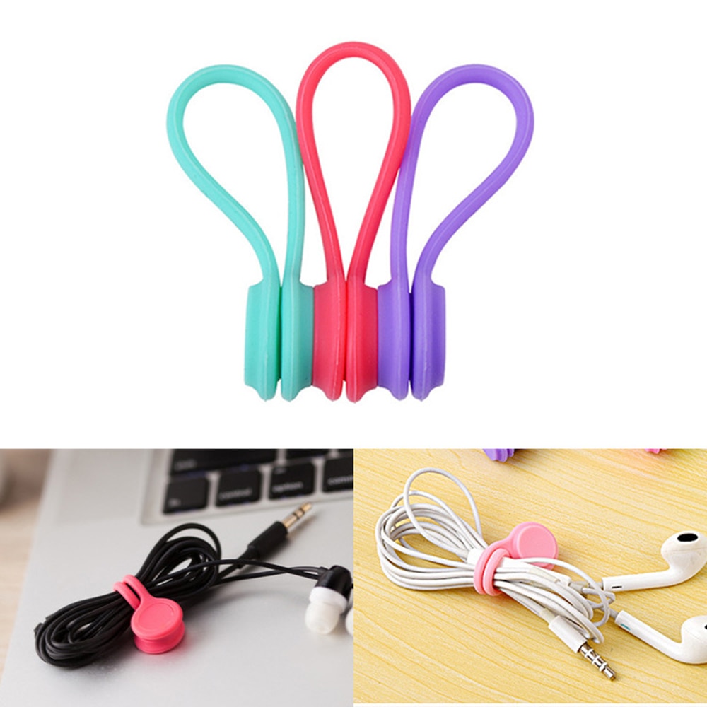 3PCS Silicone Magnet Coil Earphone Cables Winder H... – Vicedeal
