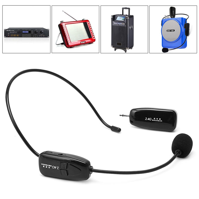 2.4G Wireless Microphone Speech Headset Megaphone ... – Grandado