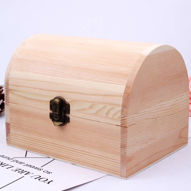 1PC Wooden Home Storage Box Log Color Pine Rectang... – Grandado