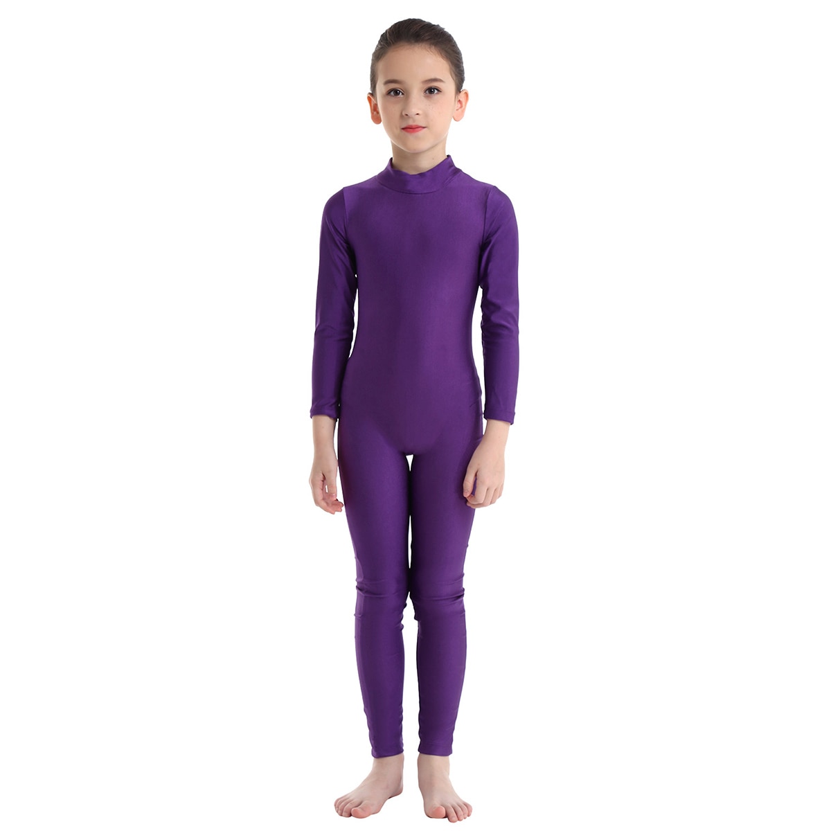 Kids Girls Long Sleeve Zippered Ballet Dance Gymna... – Grandado