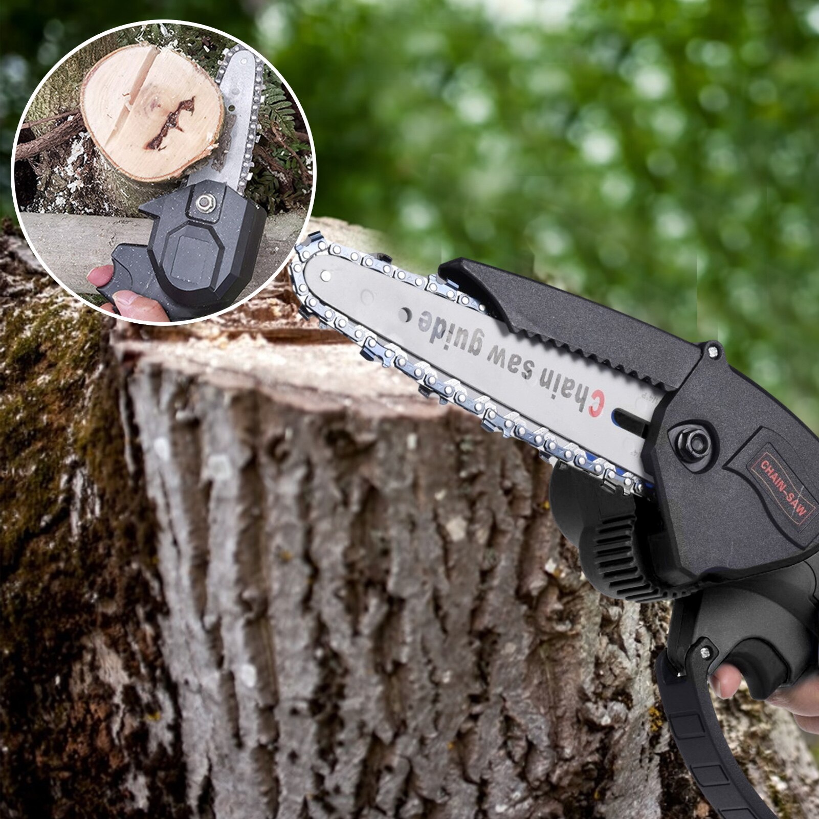 Mini Elektrische Kettingzaag Draadloze Handheld Sn... – Grandado
