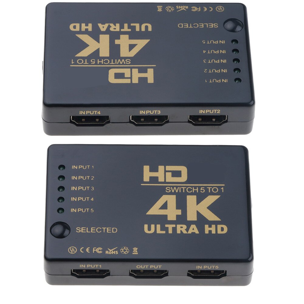 Mini HD Switcher 4K HD 1080P 3/5 Port HD Switch Se... – Grandado