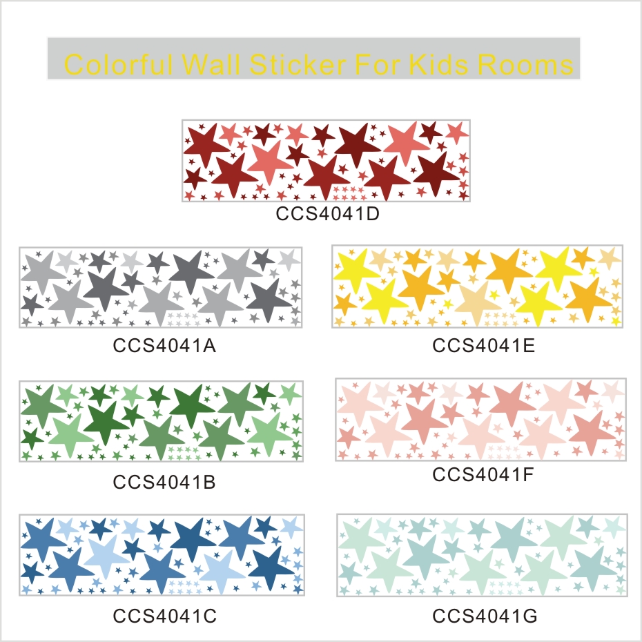 Colorful stars polka dots vinyl wall sticker wall ... – Vicedeal
