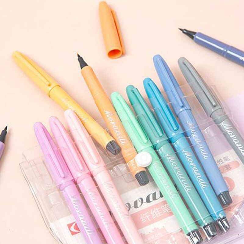 Hk -871 fiber pen set, kleur pen op waterbasis ges... – Vicedeal