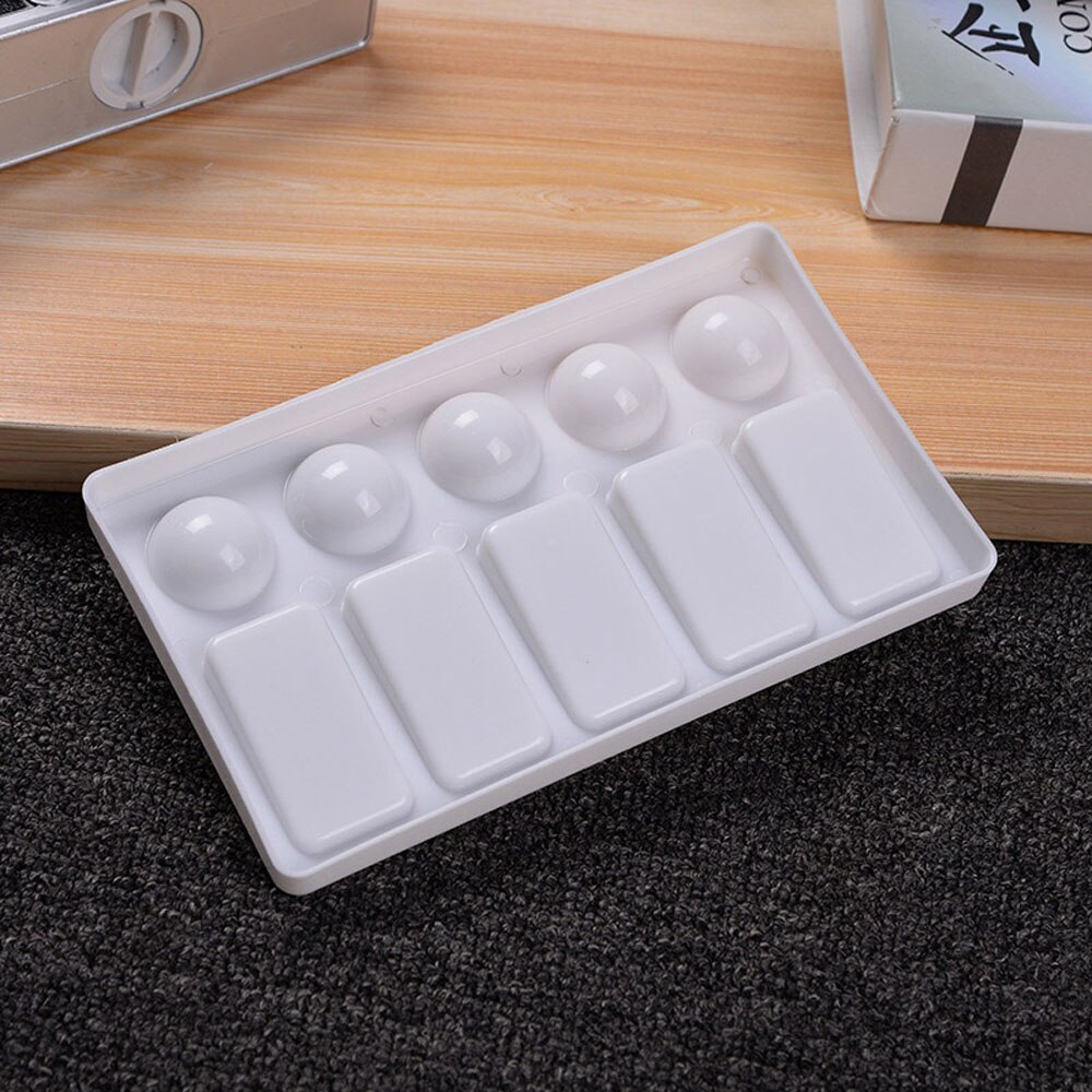 White Plastic Paint Mixing Palette with 5 Sloping ... – Grandado