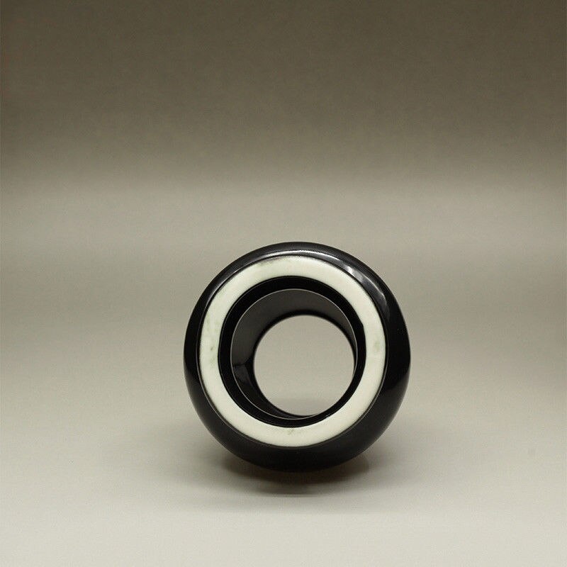 [GRANDNESS] Black Ceramic Matcha Whisk Stand Kusenaoshi Chasen Shaper ...