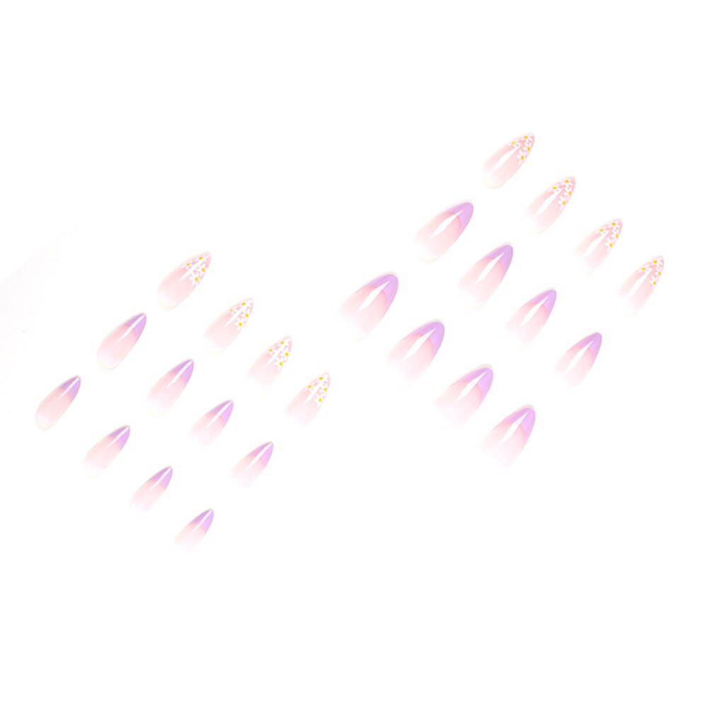 24PCS Press-on Nails Acryl Tips Mini Floral Fakes ... – Vicedeal