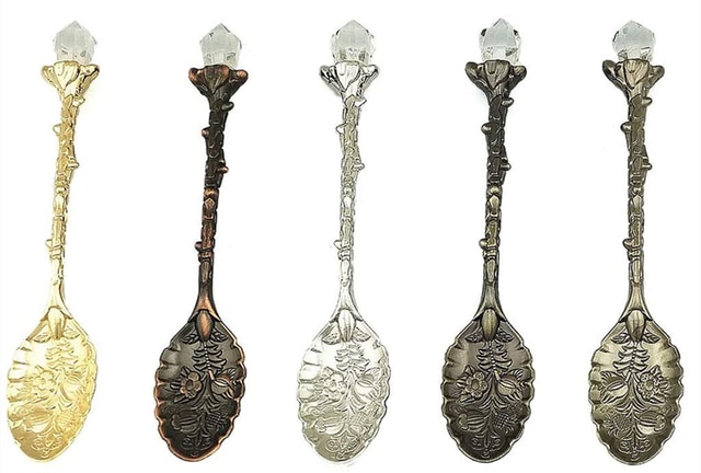 4/5/6Pcs Vintage Spoons Forks Flatware Kit Royal B... – Grandado