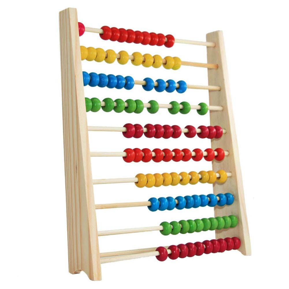 Kids 10-Row Wooden Beads Abacus Count Frame Teachi... – Grandado