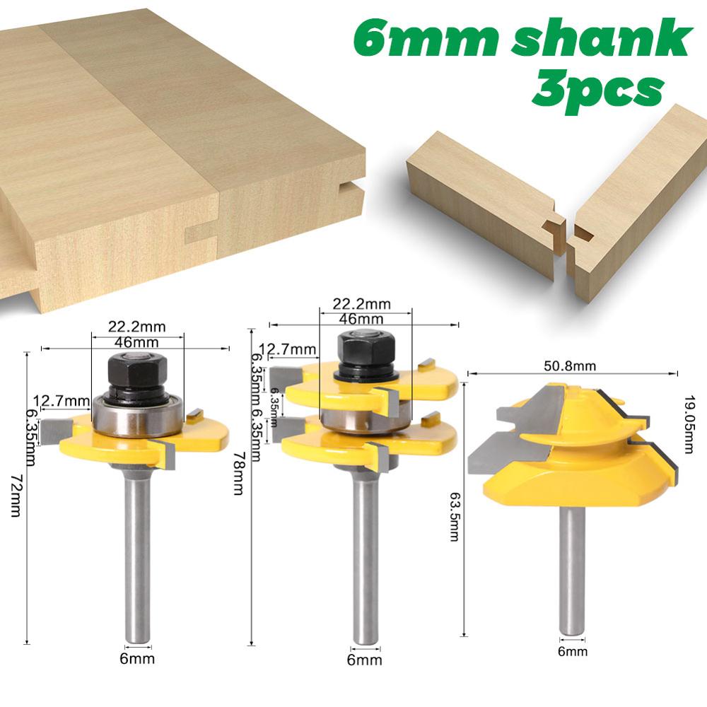 Tongue and Groove Router Bit Tool Set 1/4'' Shank ... – Grandado
