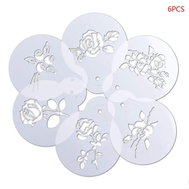 6 Style Flower Spray Stencils Reusable Birthday Ca... – Grandado