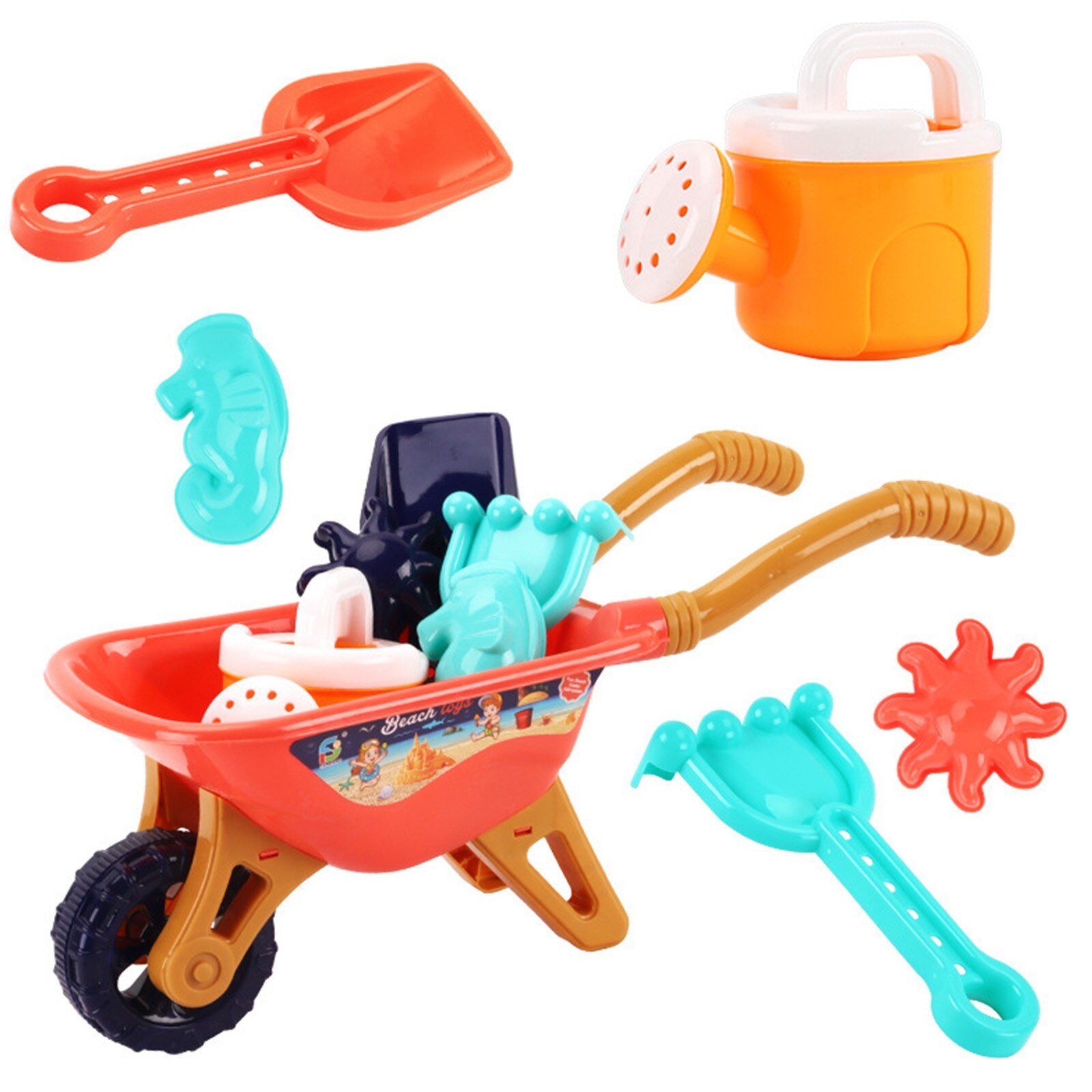 Beach Toys Kids Play Water Toys Sand Box Set Kit T... – Grandado