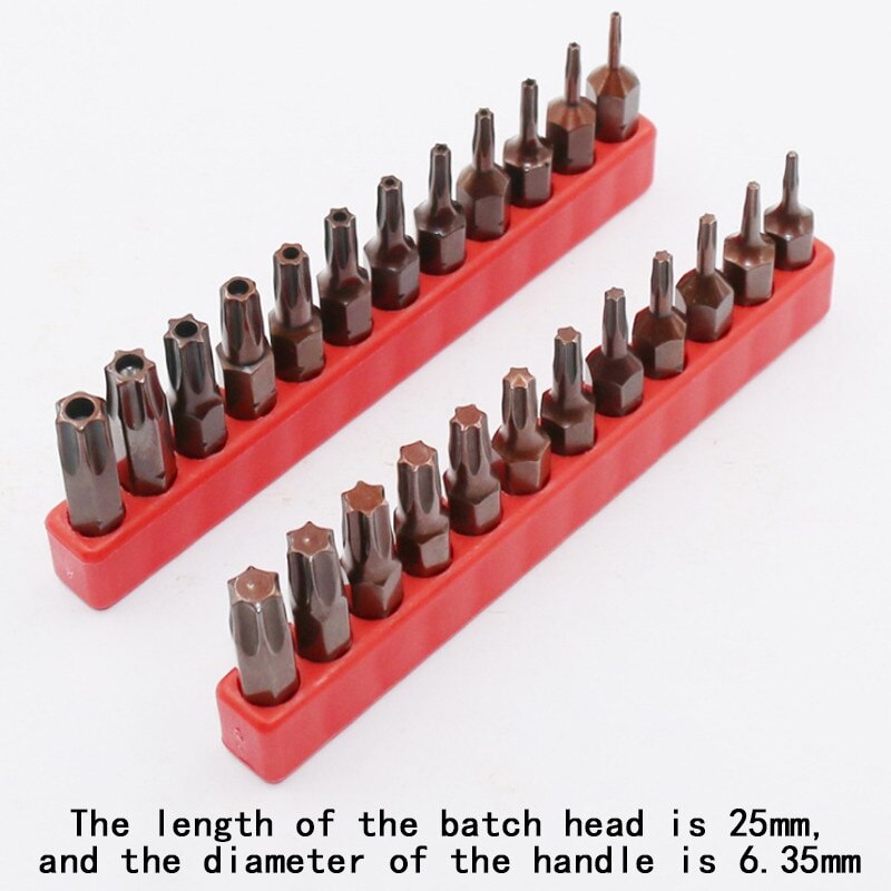 12PCS S2 Steel T6-T40 Magnetic Bit Set 25mm Securi... – Grandado