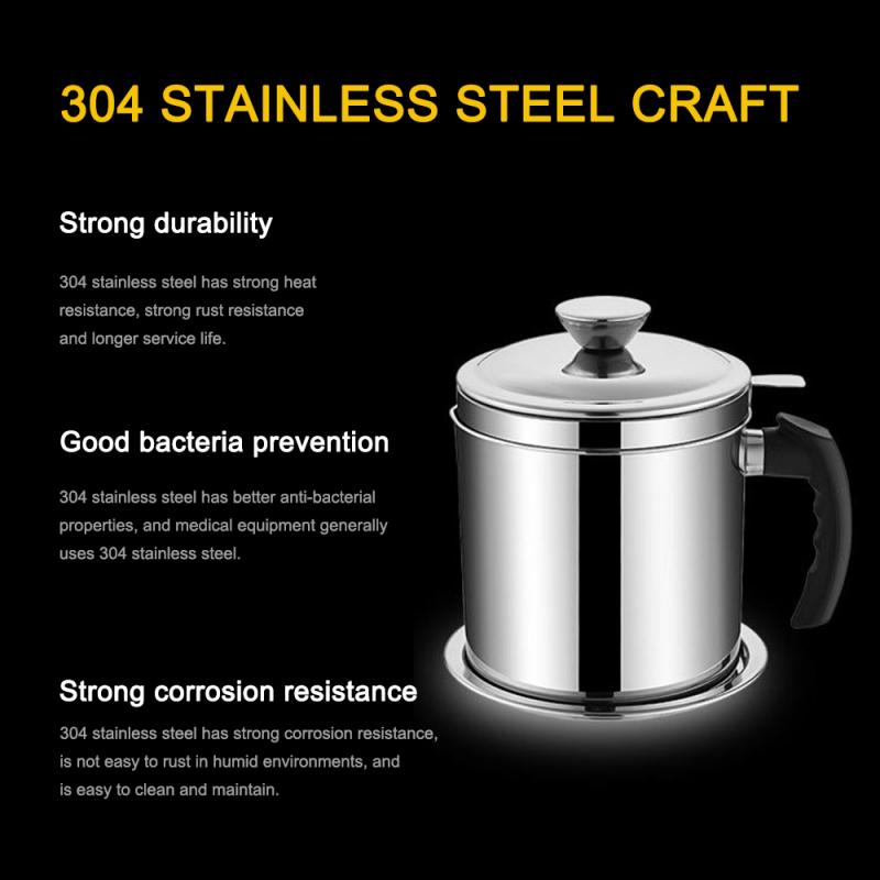 1.3L Kitchen Cooking Tool Oil Filter Storage Can G... – Vicedeal