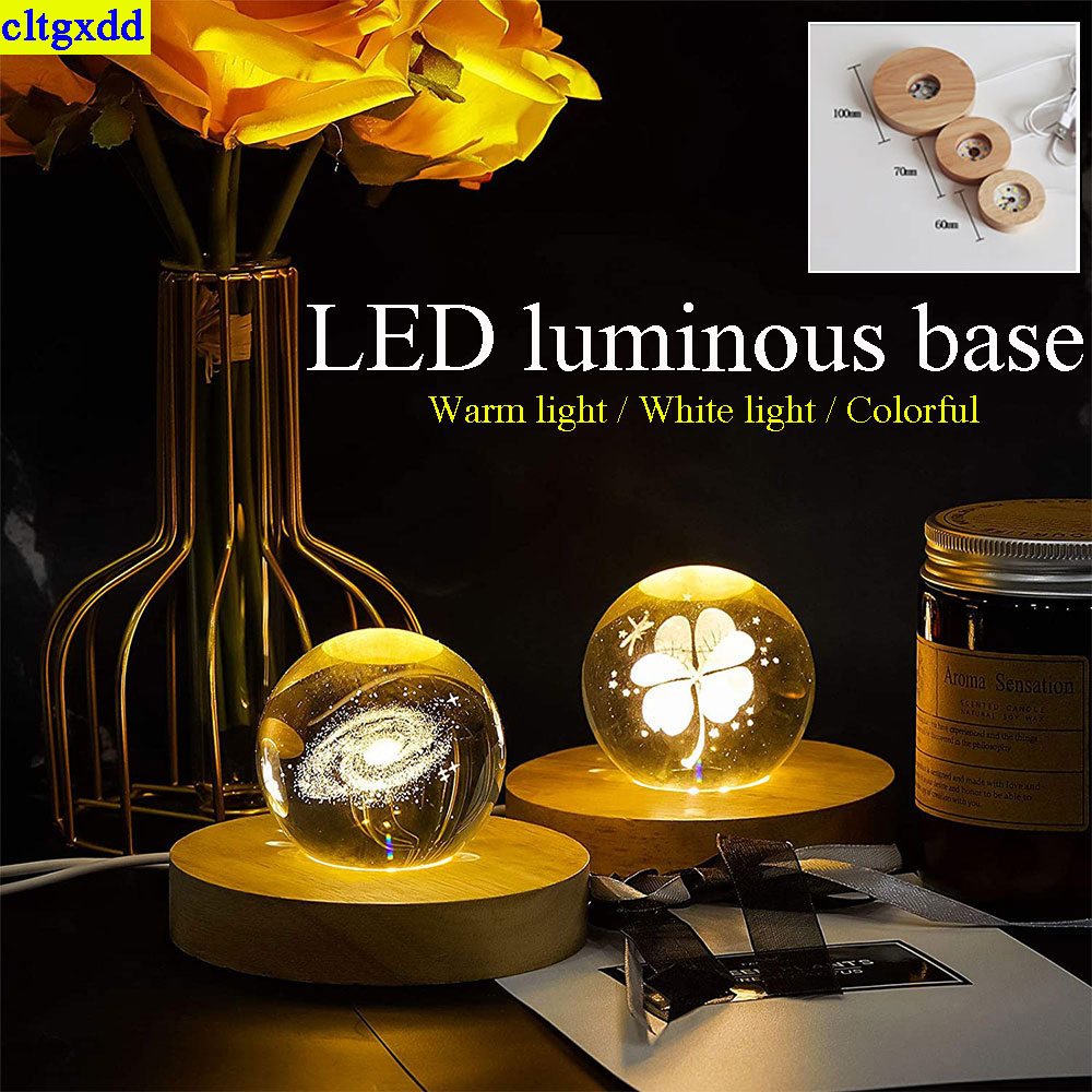 cltgxddLED Wood Lamp Base USB Rechargeable Colorfu... – Grandado