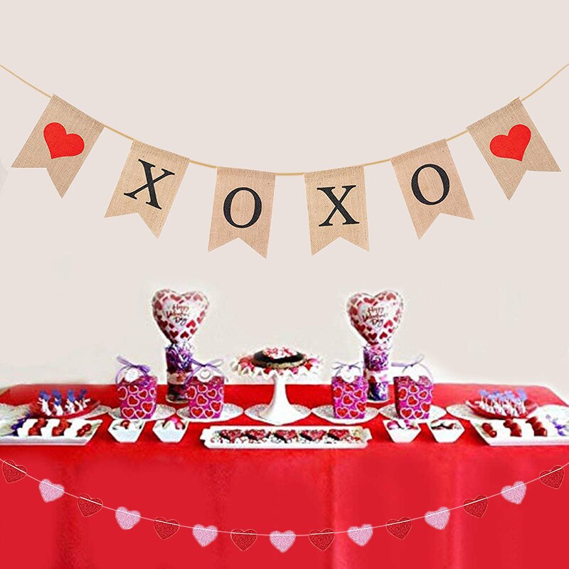 Valentine's Day Heart XOXO Banner for Engagement W... – Grandado