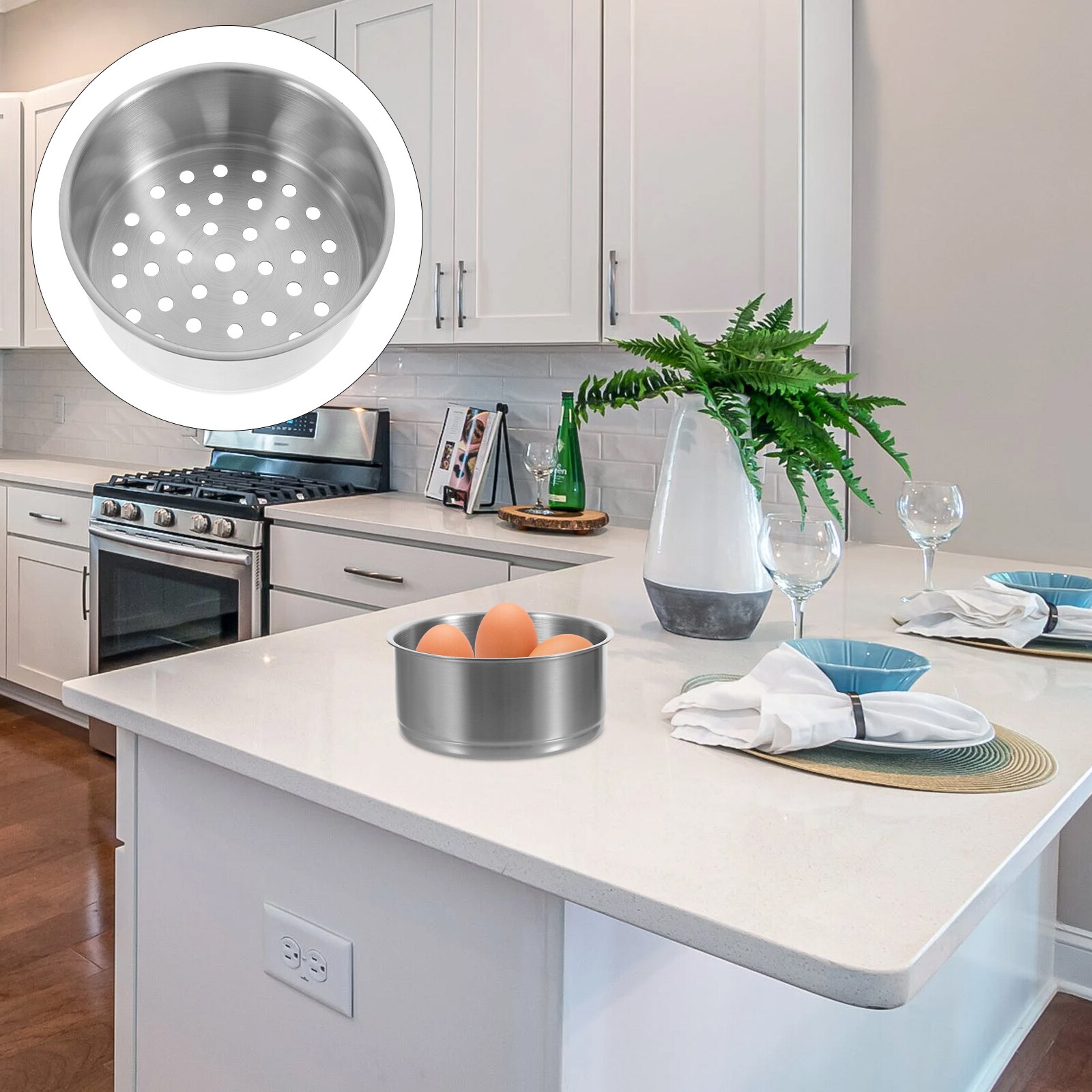 1pc Stainless Steel Steam Basket Steaming Device S... – Grandado