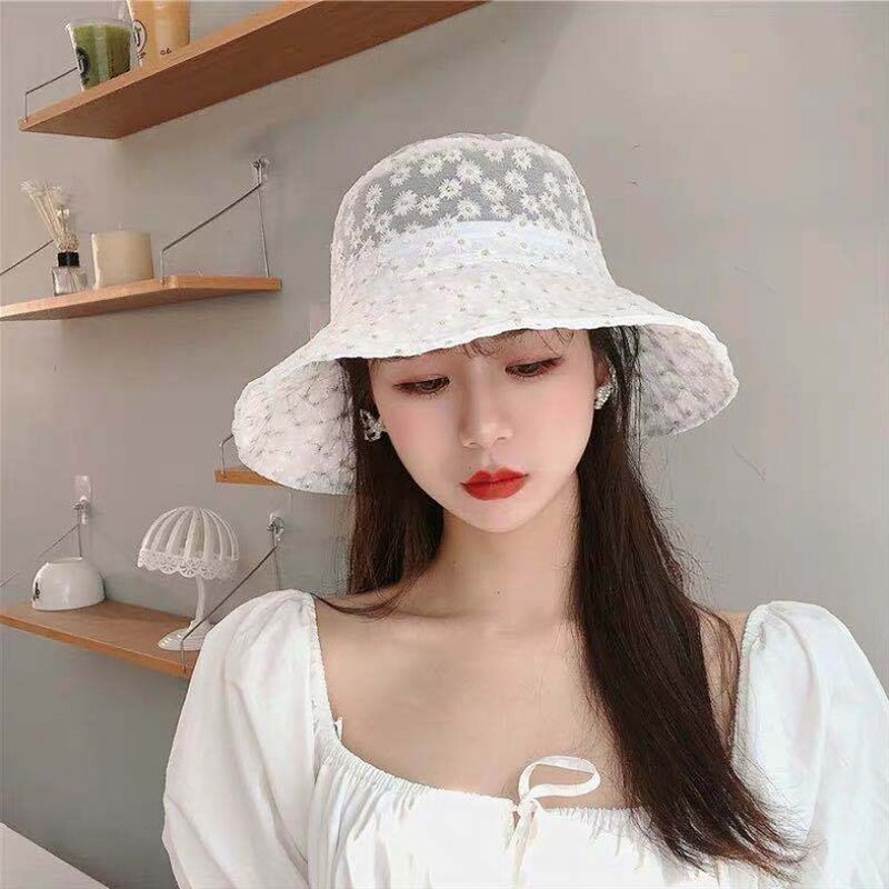 Net red hollow thin lace hat breathable shade buck... – Vicedeal