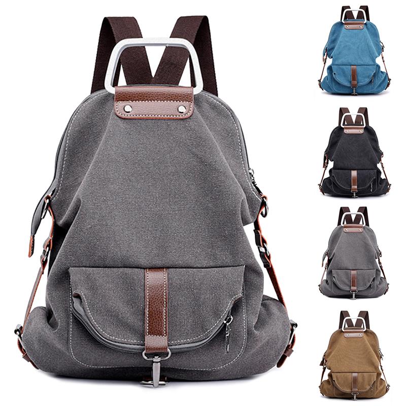 Canvas Backpack For Women Simple Youth Travel Back... – Grandado