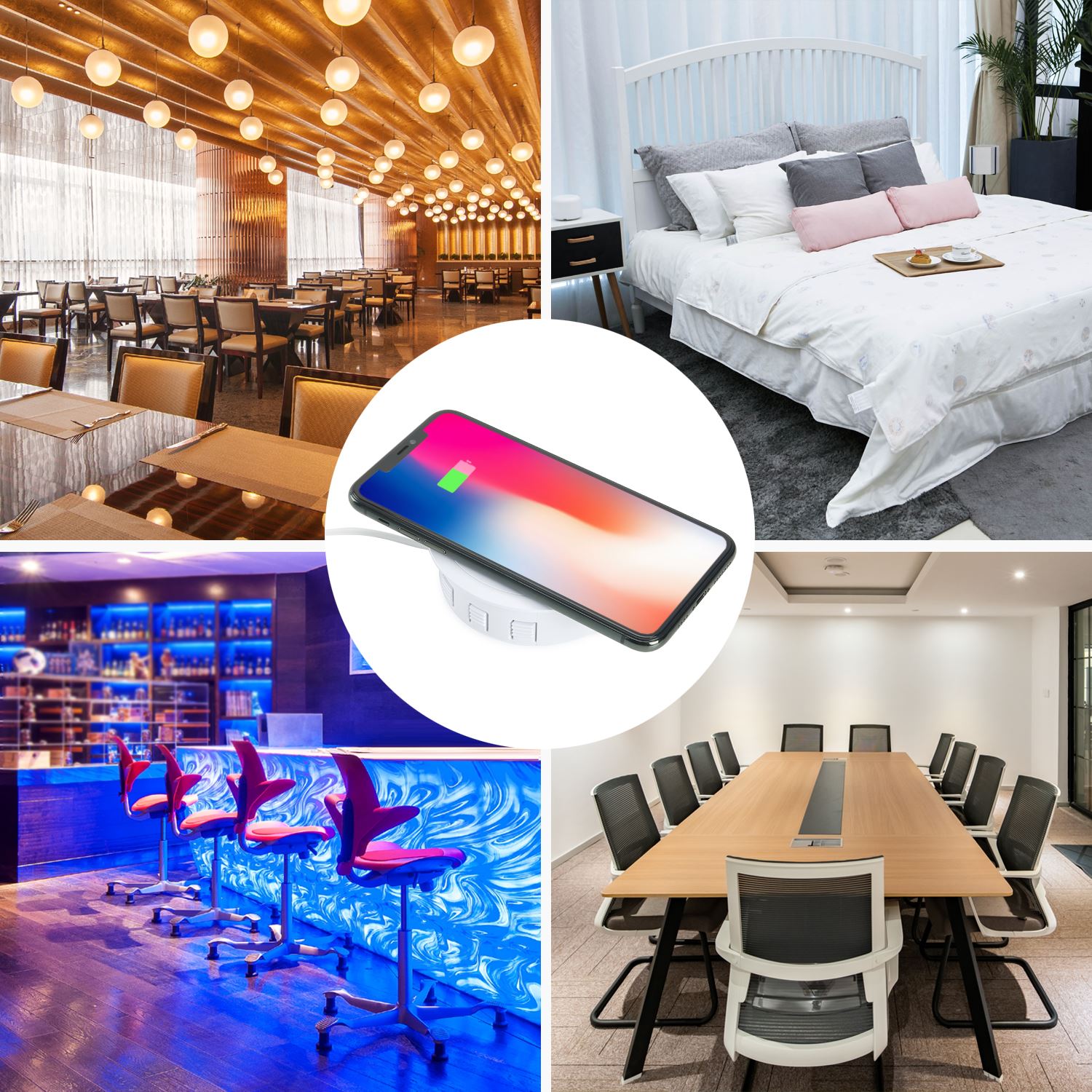 20W Wireless Charger Furniture Desktop Embedded Fa... – Grandado