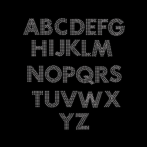 A-Z 26pc English letter hotfix rhinestones iron on... – Grandado