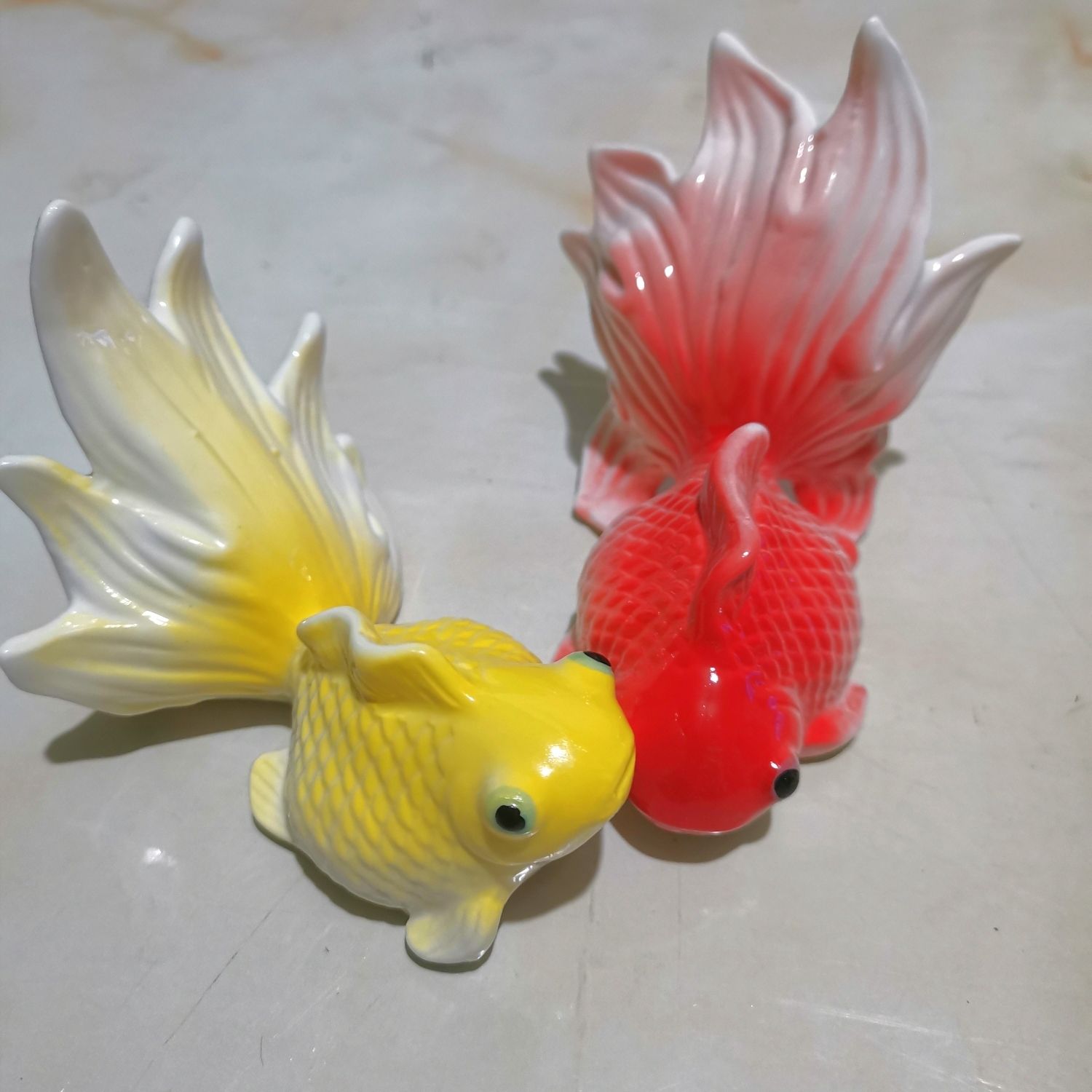 Ceramic Goldfish 3D Wall Decoration Ornaments Tea ... – Grandado