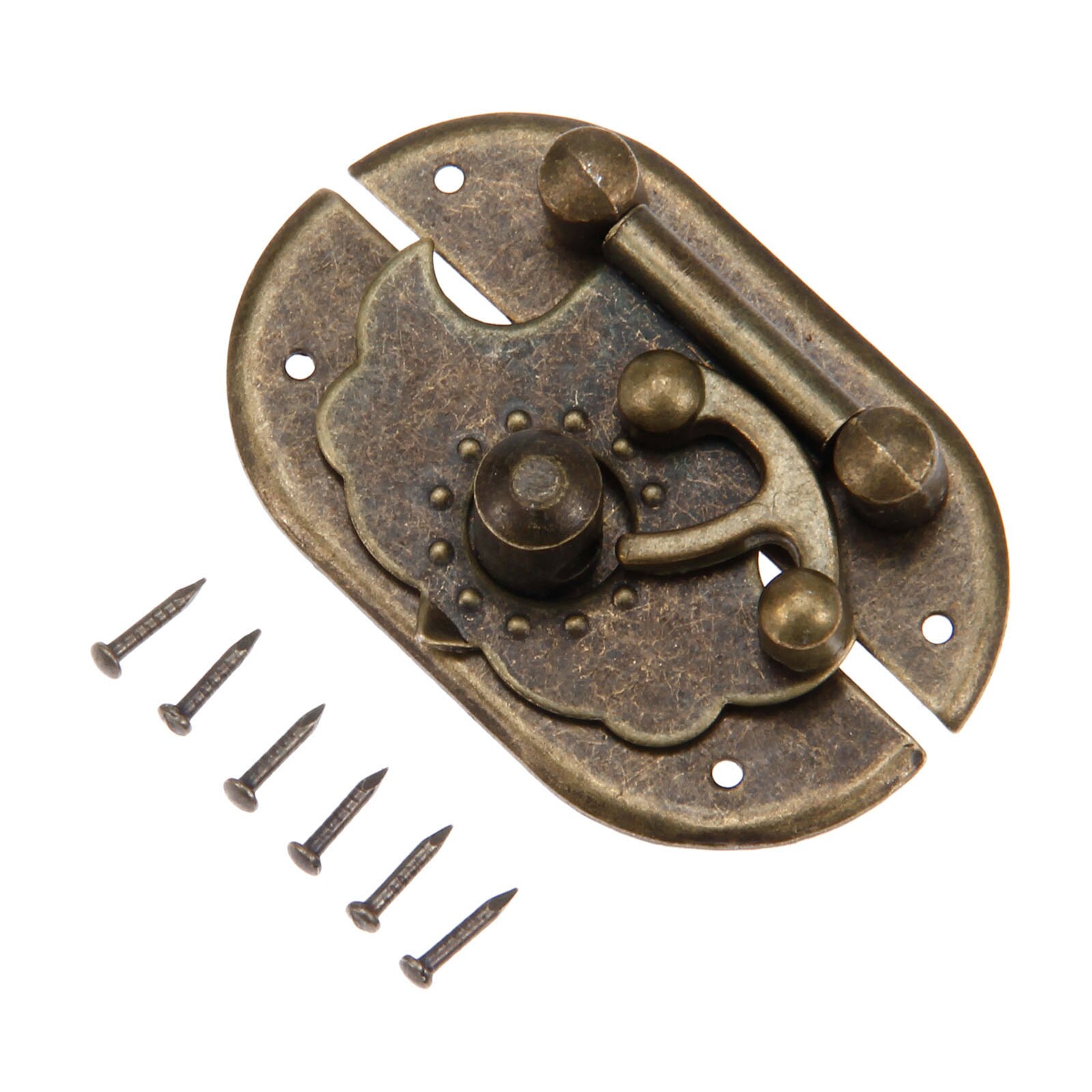 1pc Antique Bronze Box Latch Clasps Padlock with H... – Grandado