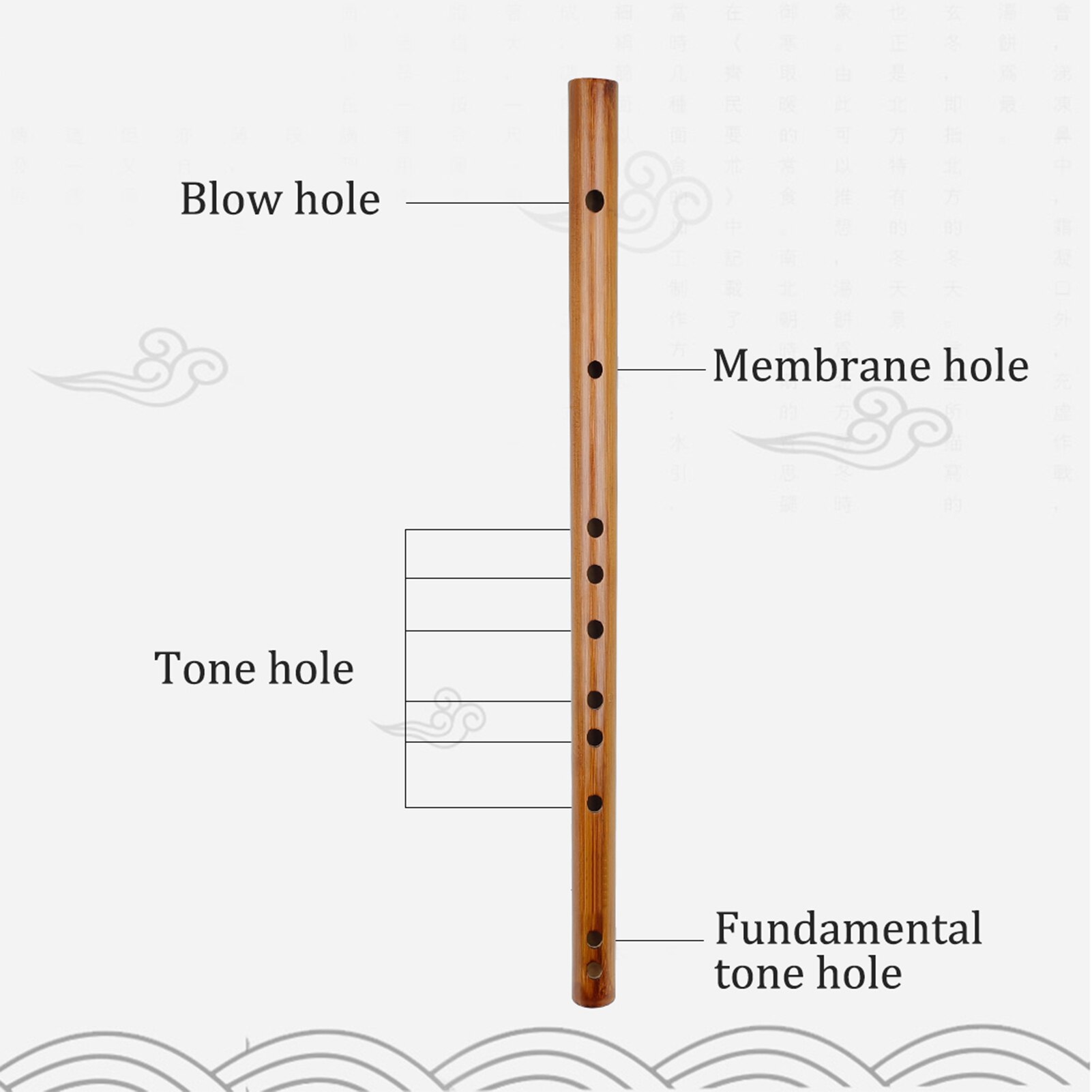 Key of G Flute Bitter Bamboo Dizi Traditional Chin... – Vicedeal