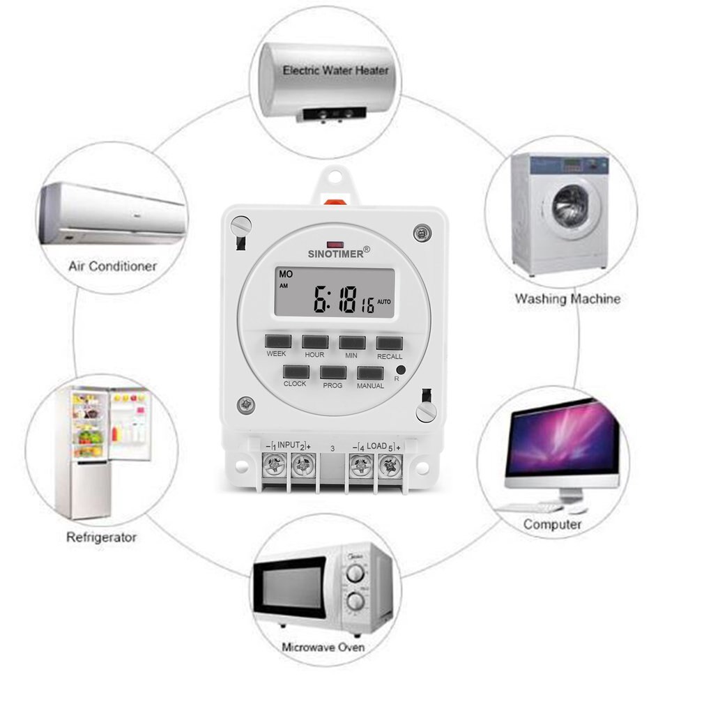 12v 220v Digital Timer Switch 7 Days Weekly Progra Grandado